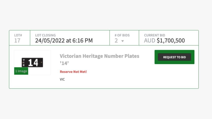 Number plate auction set to smash record – revRebel